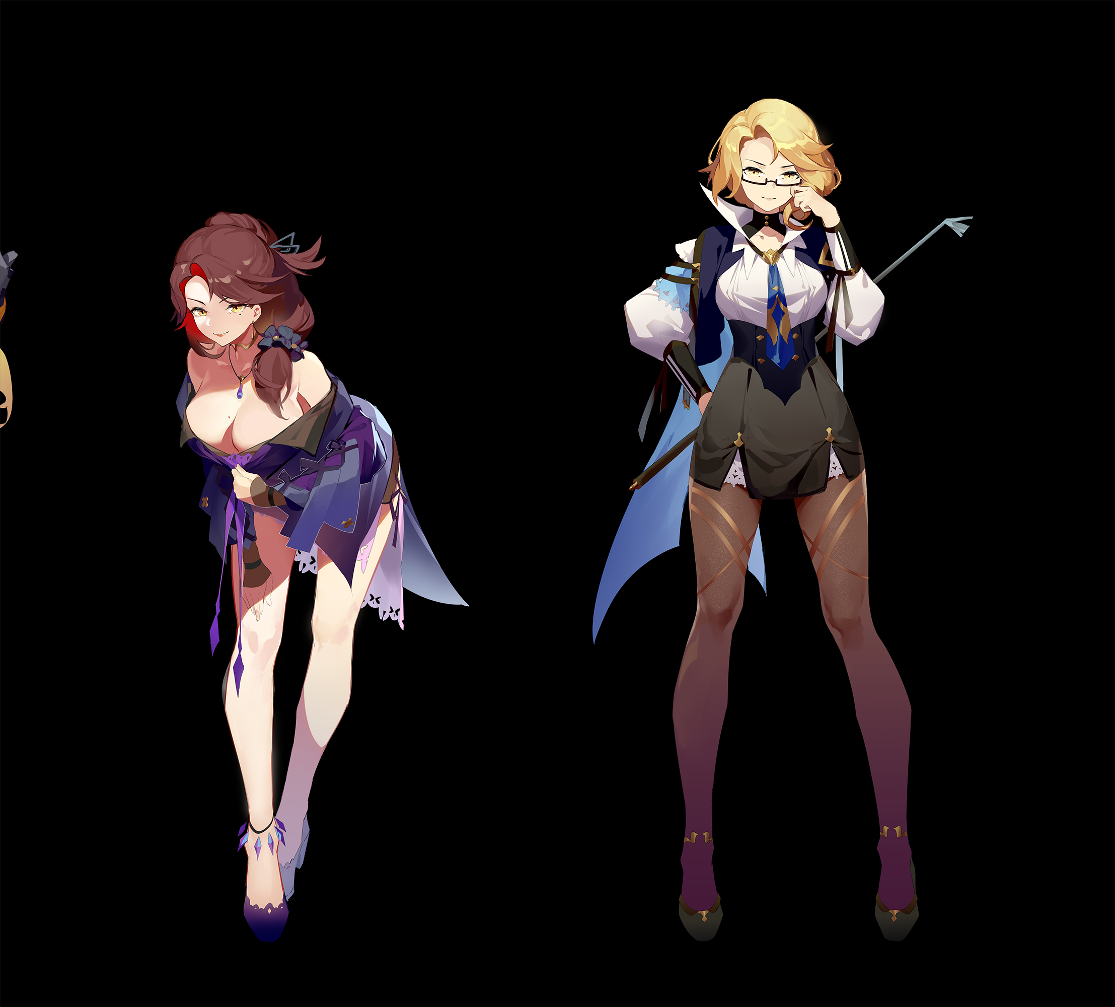 Cro Pixiv14643743 Rwby Cinder Fall Glynda Goodwitch Cleavage Heels
